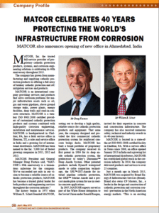 MATCOR Profiled in India Corrosion Publication - Matcor, Inc.